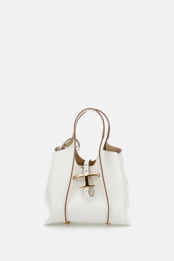 TOD'S T Timeless Mini Shopper - White
