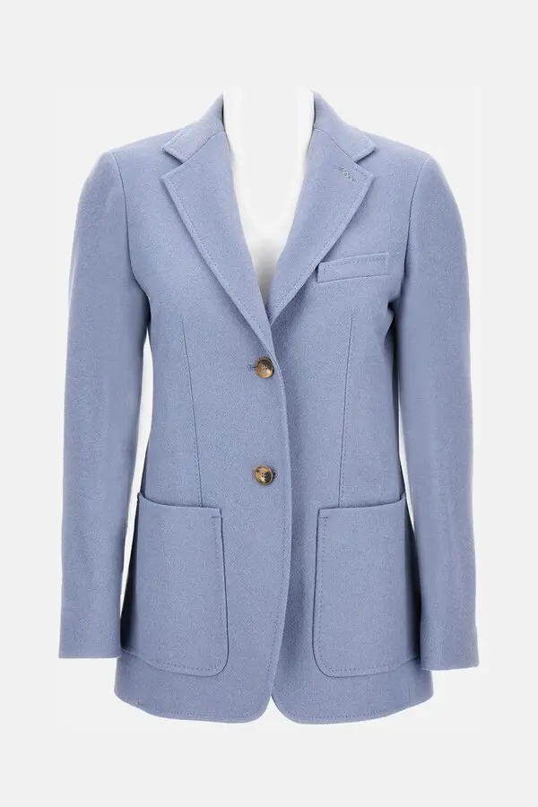 Max Mara Single-breasted Wool Blend Jacket