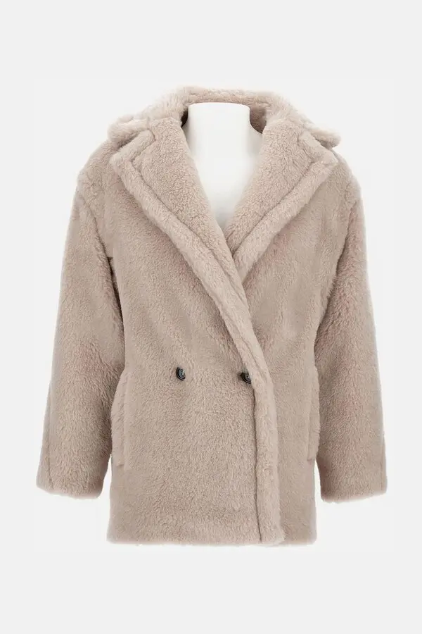 Max Mara Olga Short Teddy Coat - Beige