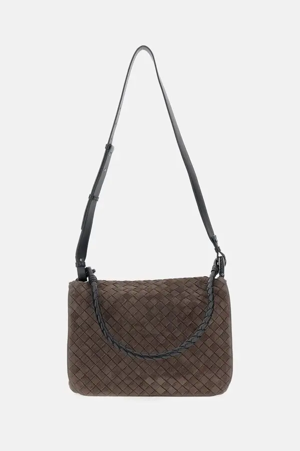 Bottega Veneta Intrecciato Shoulder Bag - Brown