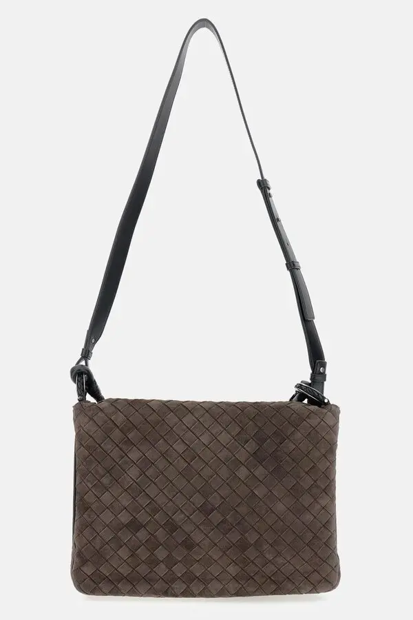 Bottega Veneta Intrecciato Shoulder Bag - Marrone