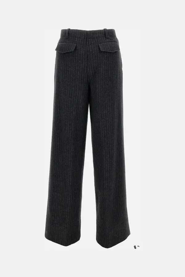 DURAZZI MILANO Pinstriped Wide-leg Trousers