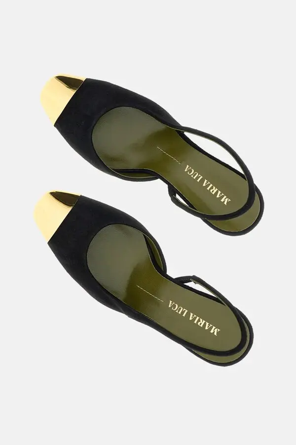 MARIA LUCA Eleonora Slingback With Gold Tip Detail