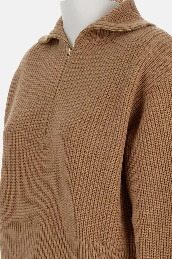 Max Mara Sweater In Wool And Cashmere Blend - Brown