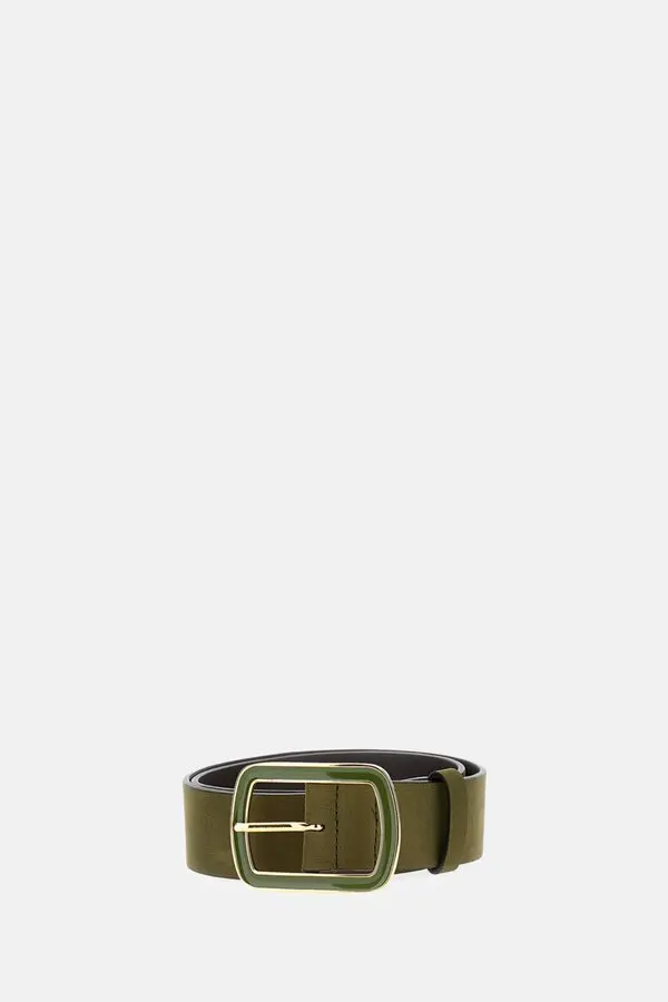 BAX LAB Patent Leather Belt - Verde