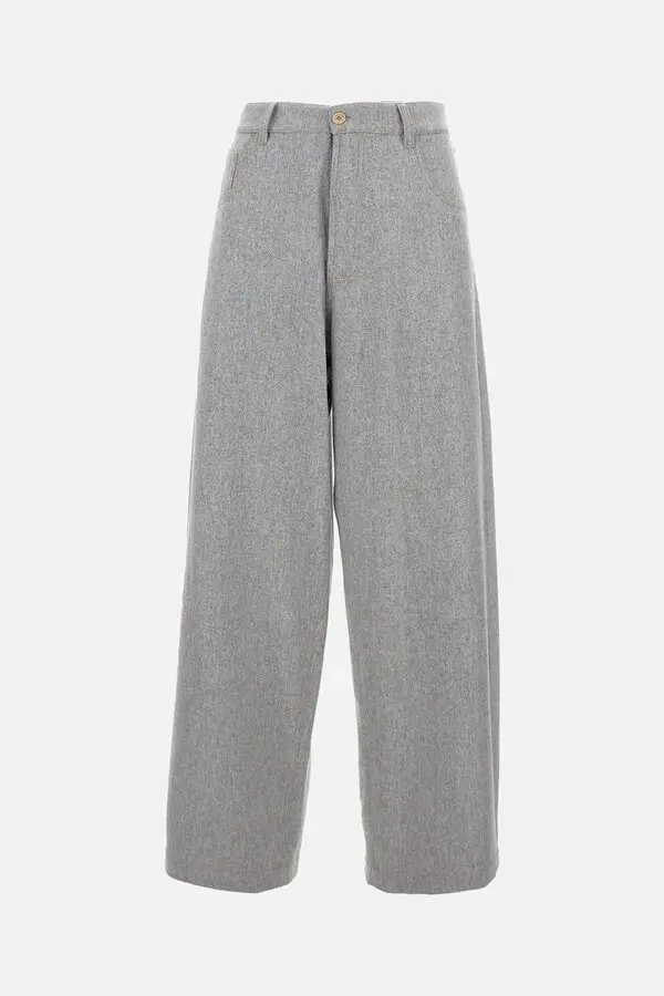 MAISON JEJIA Gigi Flannel Wide-leg Trousers