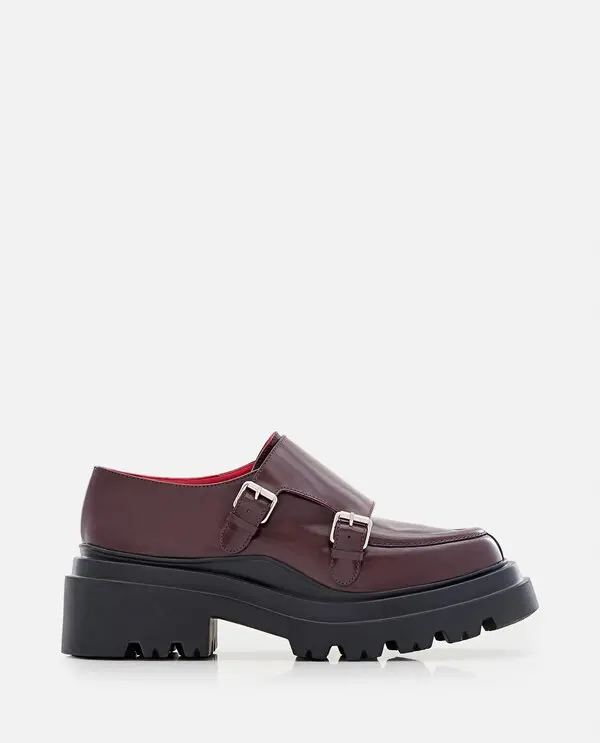 Plan C Buckled Leather Loafers
