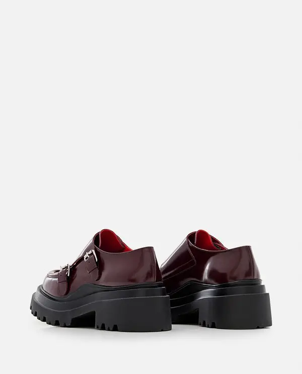 Plan C Buckled Leather Loafers