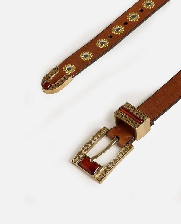 Golden Goose Belt With Studded Detail - Brown - 40% Off  display picture 3