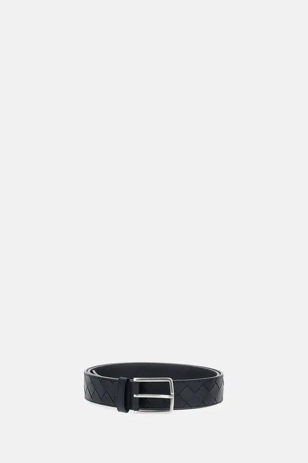 Bottega Veneta Woven Leather Belt - Blue
