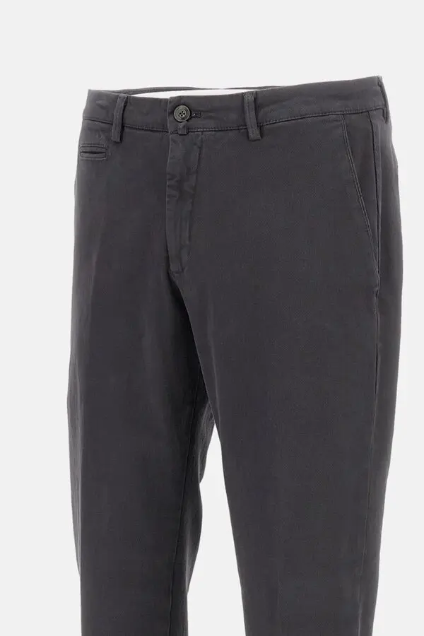 BRIGLIA 1949 Tailored Cotton Trousers - Grey