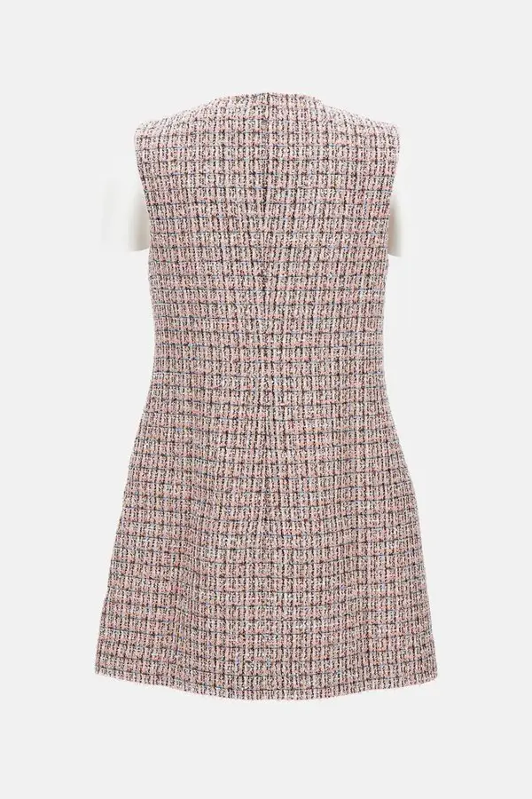 SELF-PORTRAIT Bouclé Midi Dress