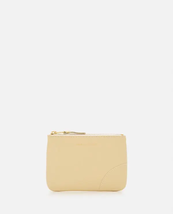 Play Comme Des Garcon Classic Line Leather Wallet - Beige
