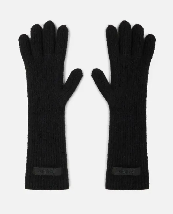 Jacquemus The Gros Grain Gloves - Black
