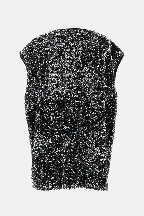 Junya Watanabe Oversized Sequin Top - Nero