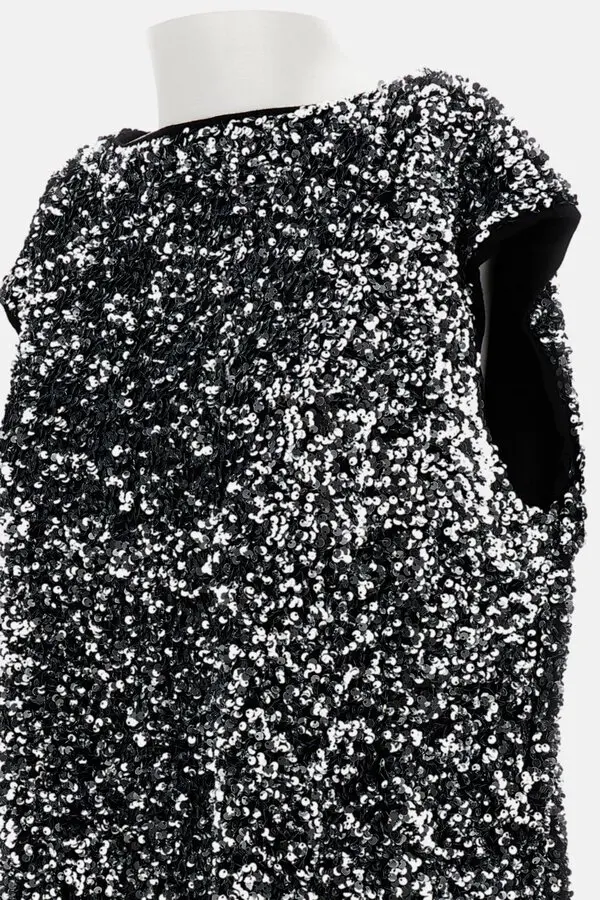 Junya Watanabe Oversized Sequin Top - Nero