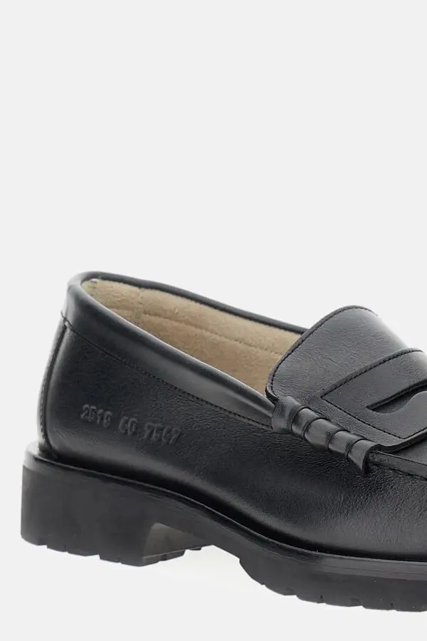 COMMON PROJECTS Leather Loafers With Chunky Sole - Black