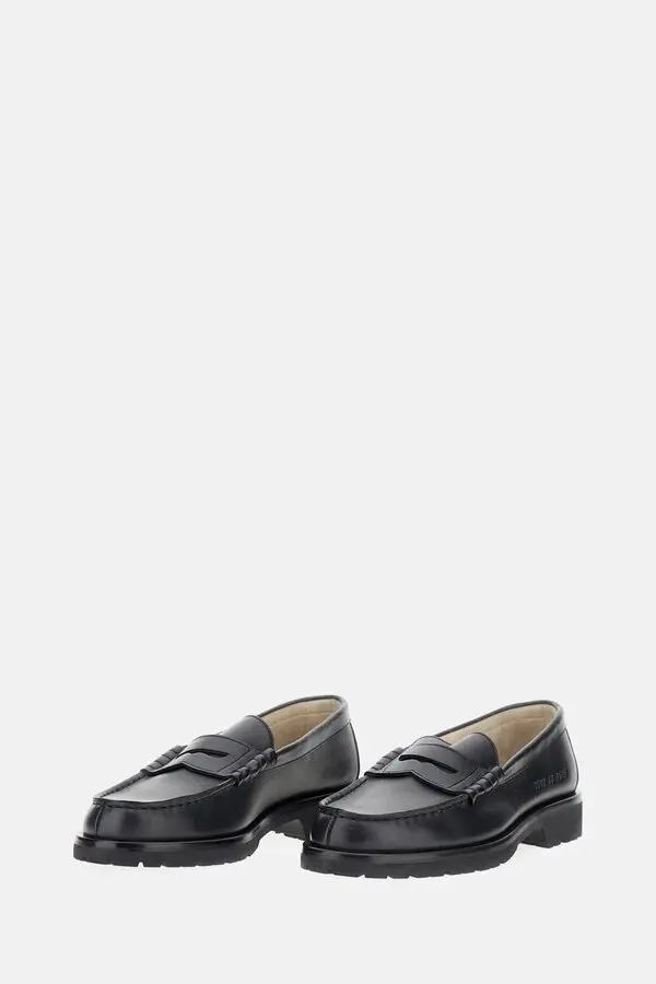 COMMON PROJECTS Leather Loafers With Chunky Sole - Black