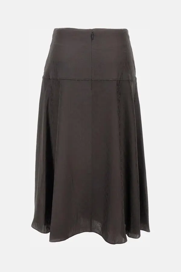 Fendi Jacquard Ff Silk Midi Skirt