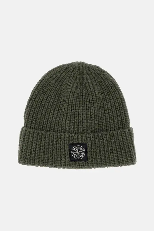 Stone Island Wool Beanie - Green
