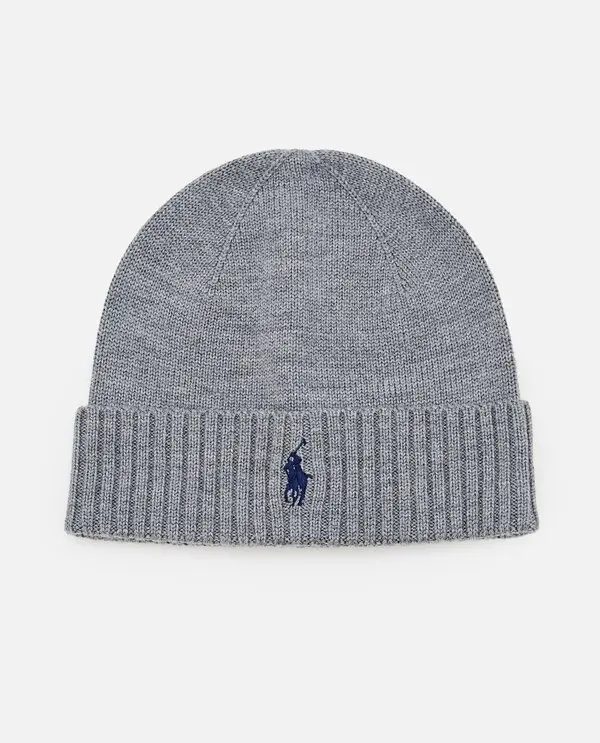 Ralph Lauren Ribbed Beanie - Grey