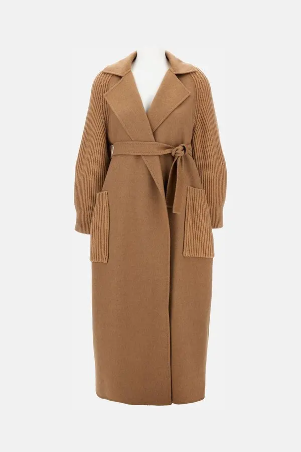 Max Mara Long Wool Coat - Brown