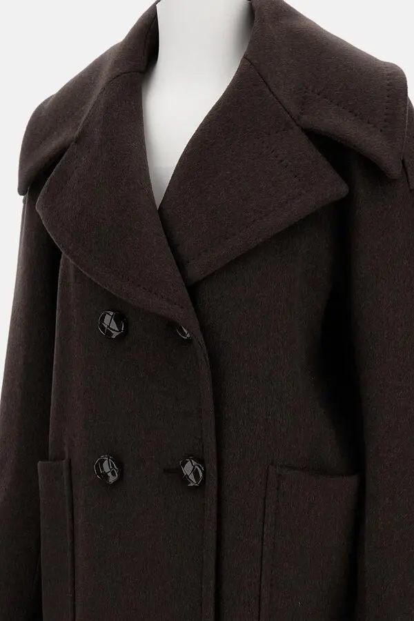Max Mara Wool Double-breasted Jacket - Brown