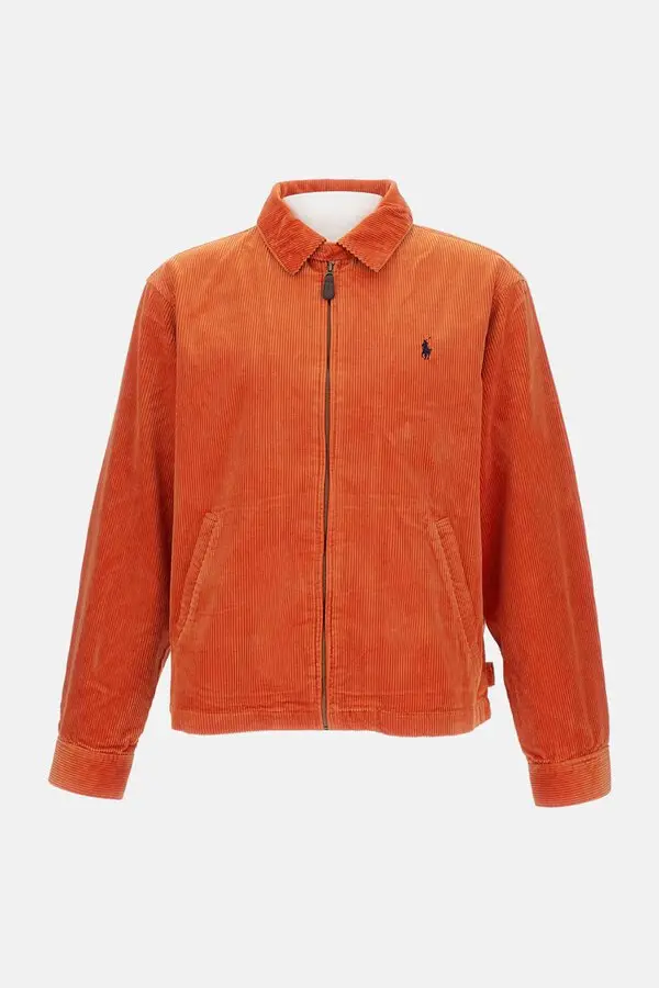 Ralph Lauren Corduroy Zip-Up Jacket - Orange | Editorialist