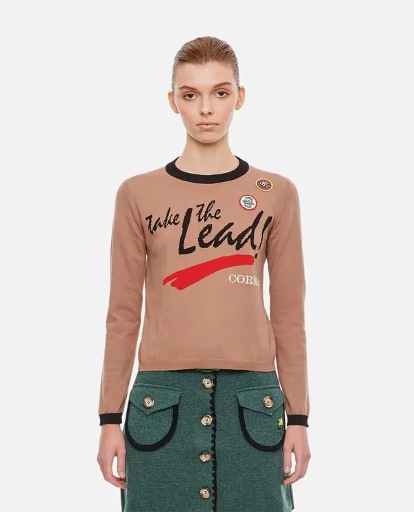 CORMIO Long-sleeve T-shirt With Intarsia Motto