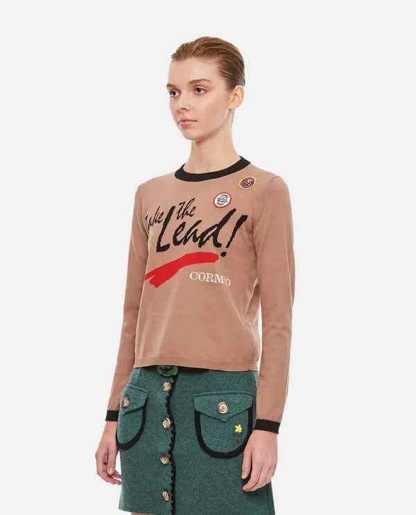 CORMIO Long-sleeve T-shirt With Intarsia Motto