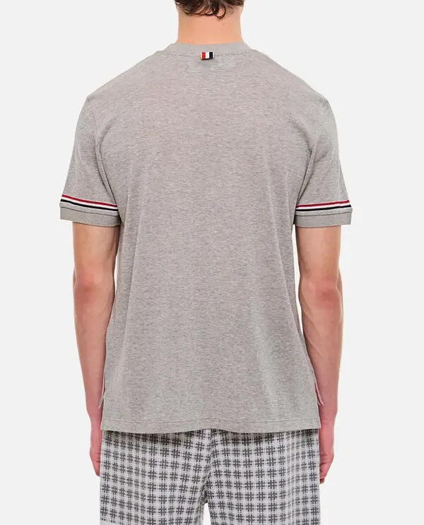 Thom Browne T-shirt With Ribbed Cuffs