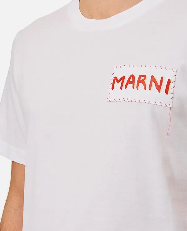 Marni Cotton Mini Logo T-shirt