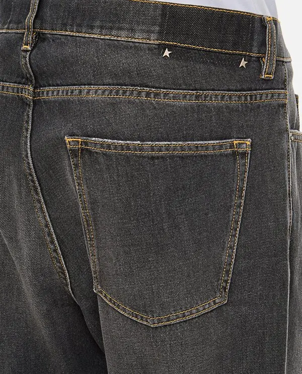 GOLDEN GOOSE Cory Loose Skate Denim Pants - Grey