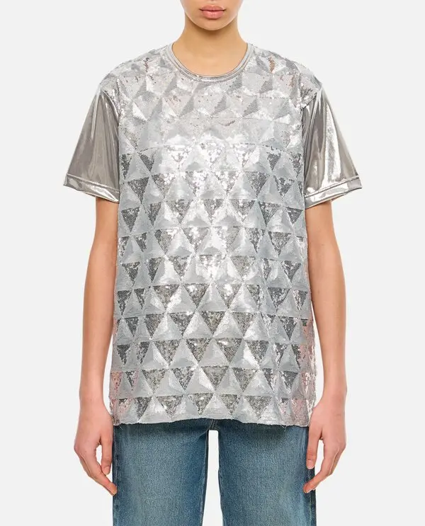 Junya Watanabe Sequin T-shirt - Silver