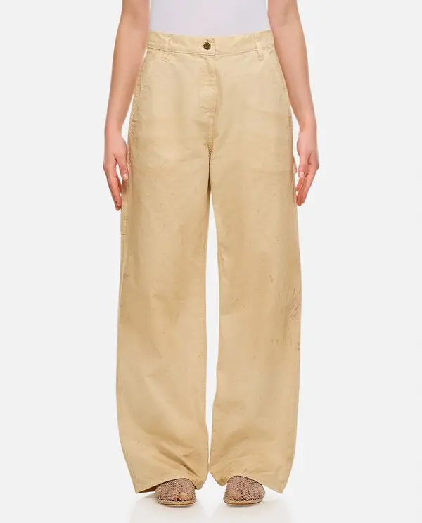 GOLDEN GOOSE Wide Leg Cotton Trousers