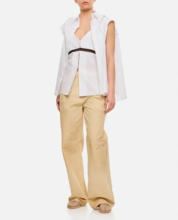 GOLDEN GOOSE Wide Leg Cotton Trousers