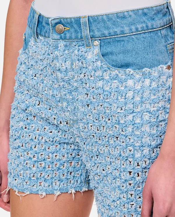 Stella McCartney Denim Boucle Shorts