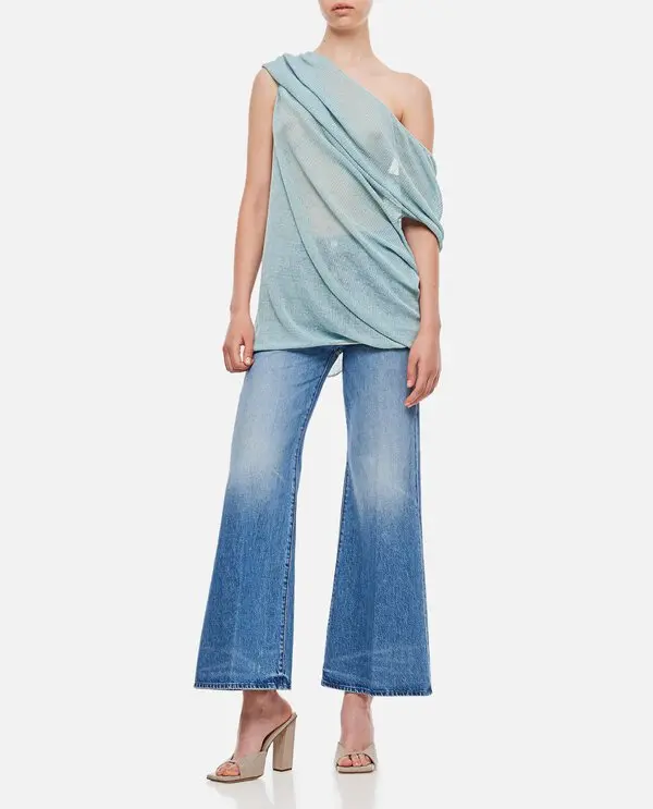 VITELLI Membrane Linen Draped Top