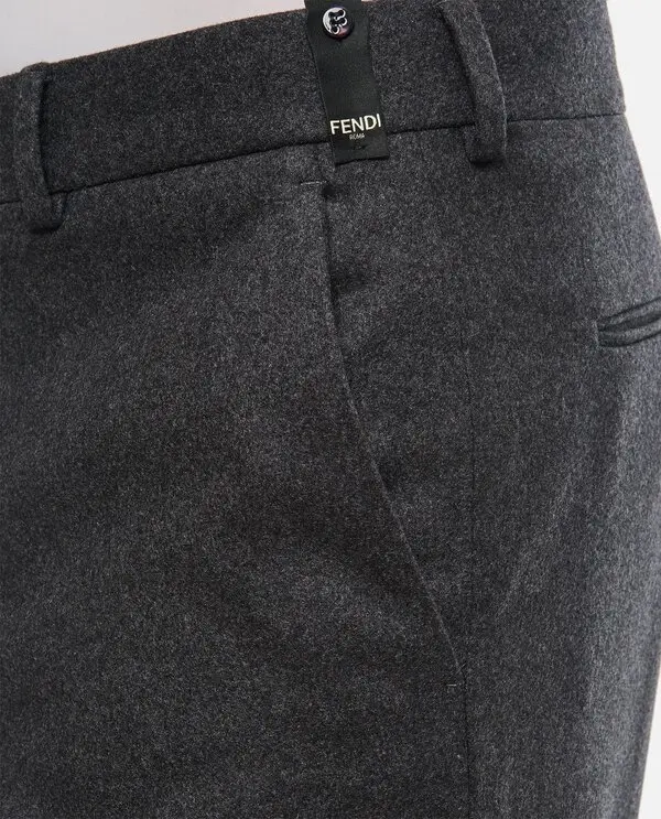 Fendi Cashmere Straight Trousers