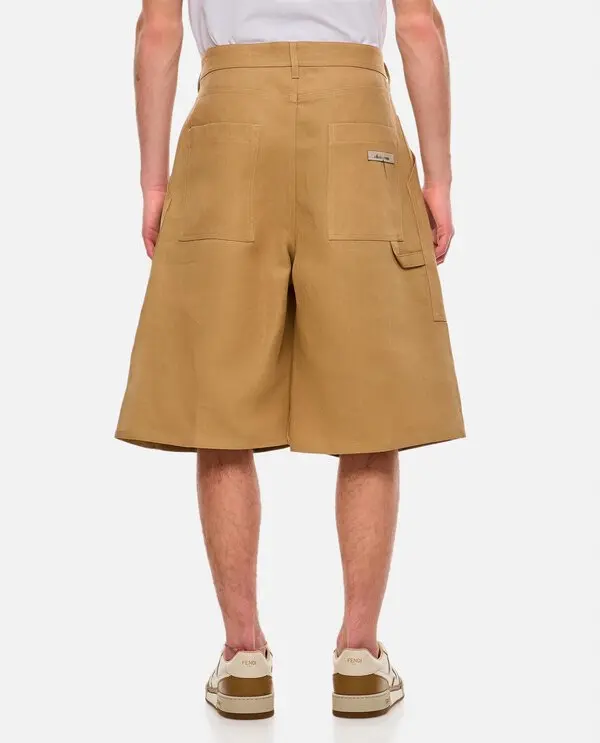 Fendi Canvas Bermuda Shorts - Beige