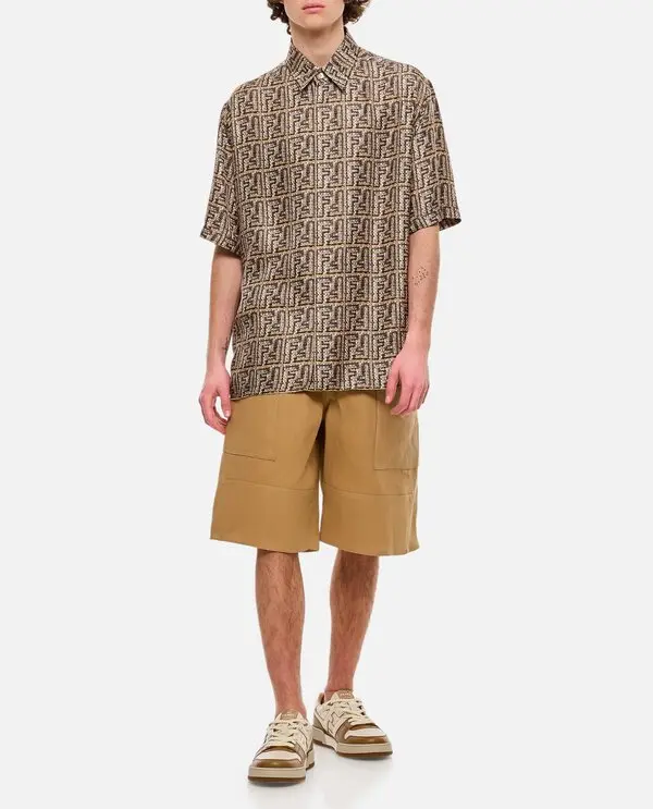Fendi Canvas Bermuda Shorts - Beige