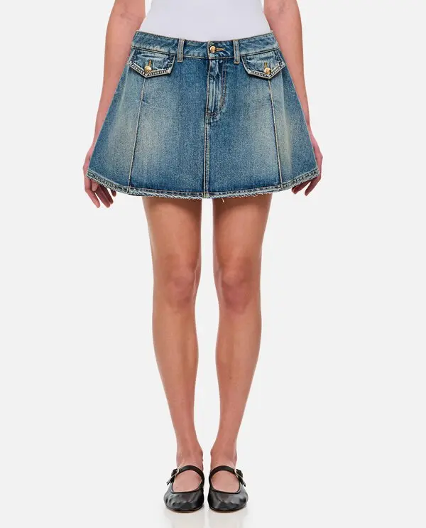 Alexander McQueen Stone Washed Mini Skirt