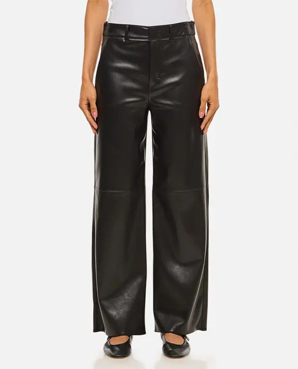 Max Mara Eco Leather Storia Trousers - Black