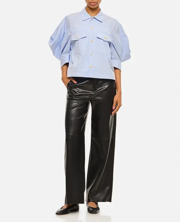 Max Mara Eco Leather Storia Trousers - Black