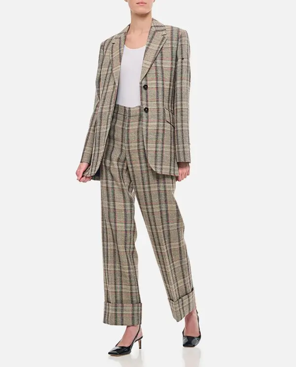 DURAZZI MILANO Checked Straight-fit Trousers