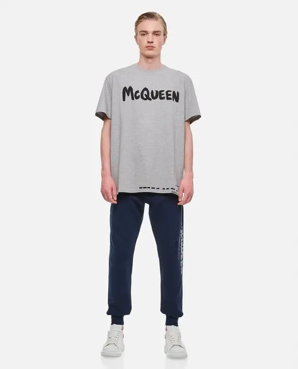 Alexander McQueen Graffiti' Cotton Pants