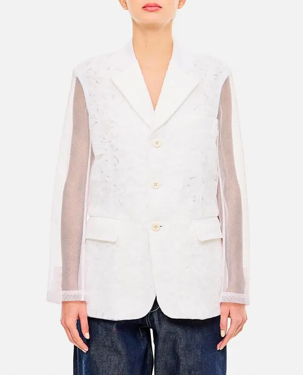 Comme Des Garçons Tulle Microflower Blazer