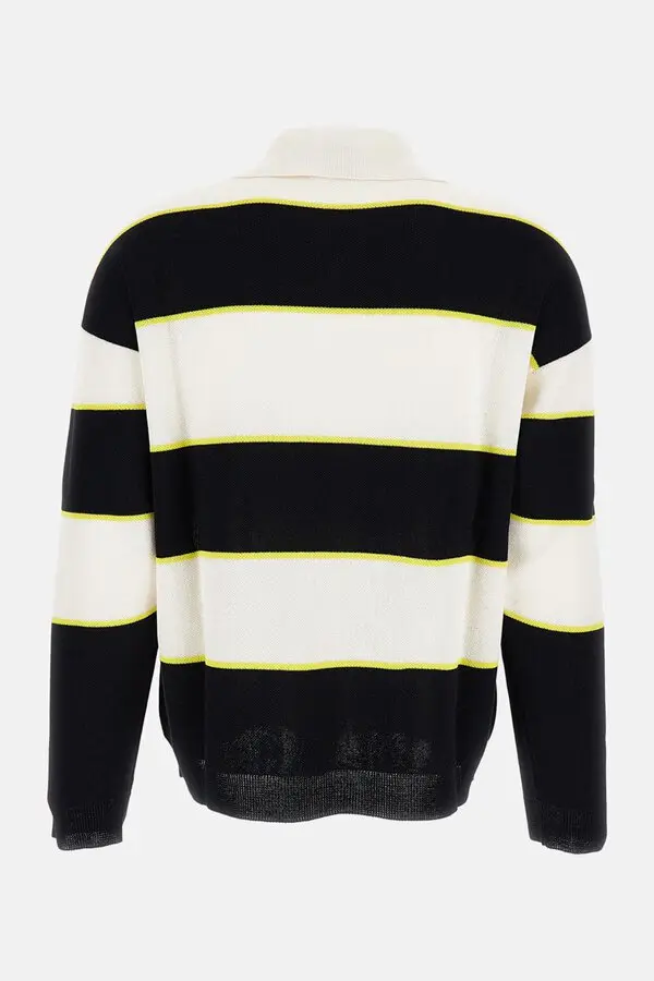 Alexander McQueen Silk Striped Polo