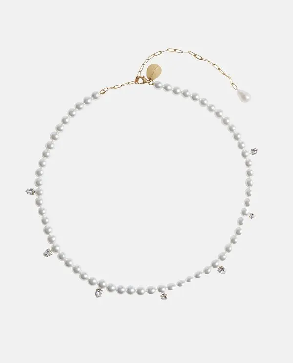 Simone Rocha Pearl And Crystal Choker Necklace - White