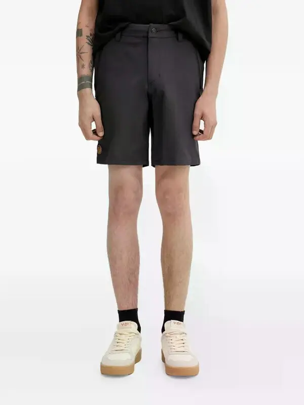 Fjallraven Logo Patch Shorts - Black